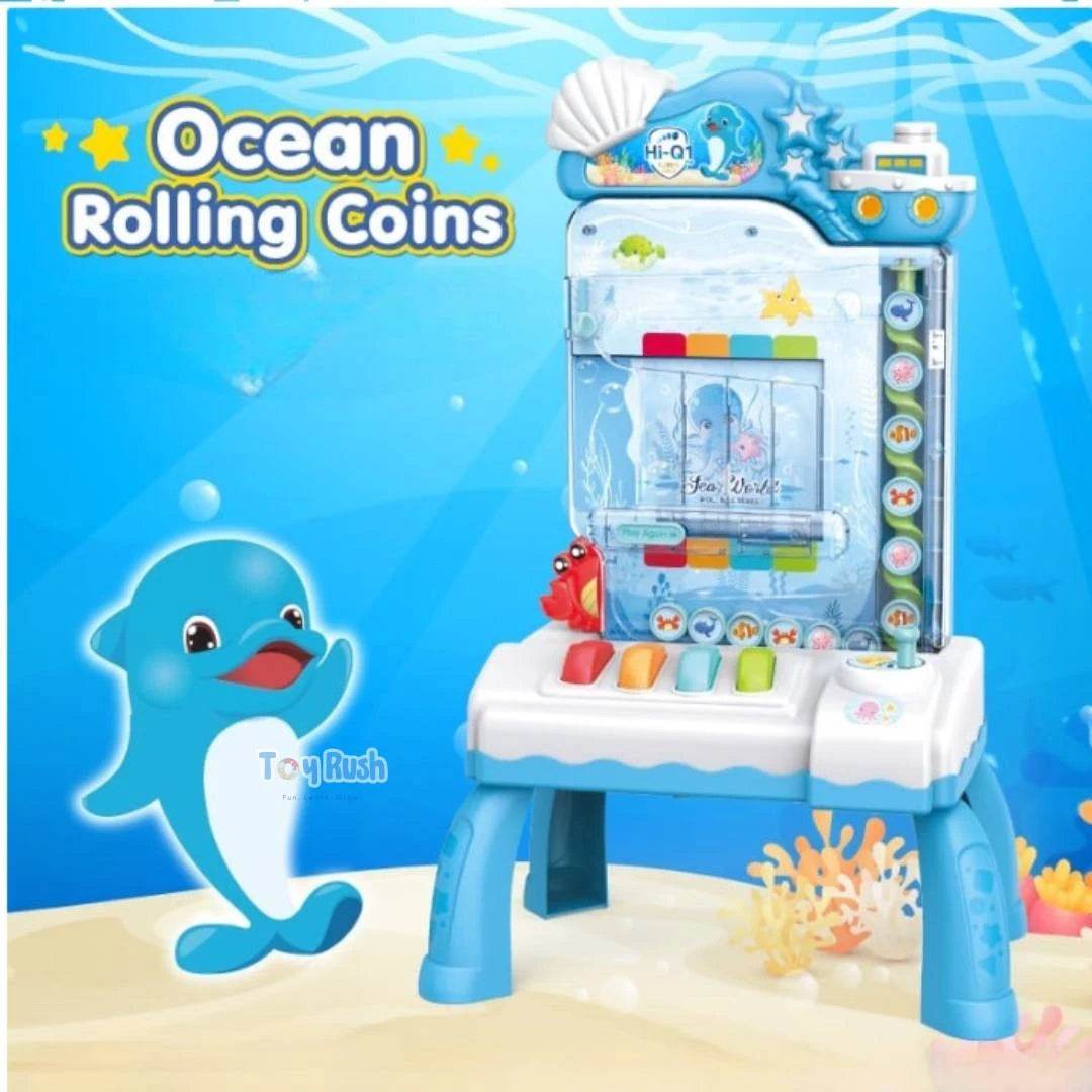 Educational Electric 3 in 1 Rolling Coin Puzzle Stimulation Machine ...